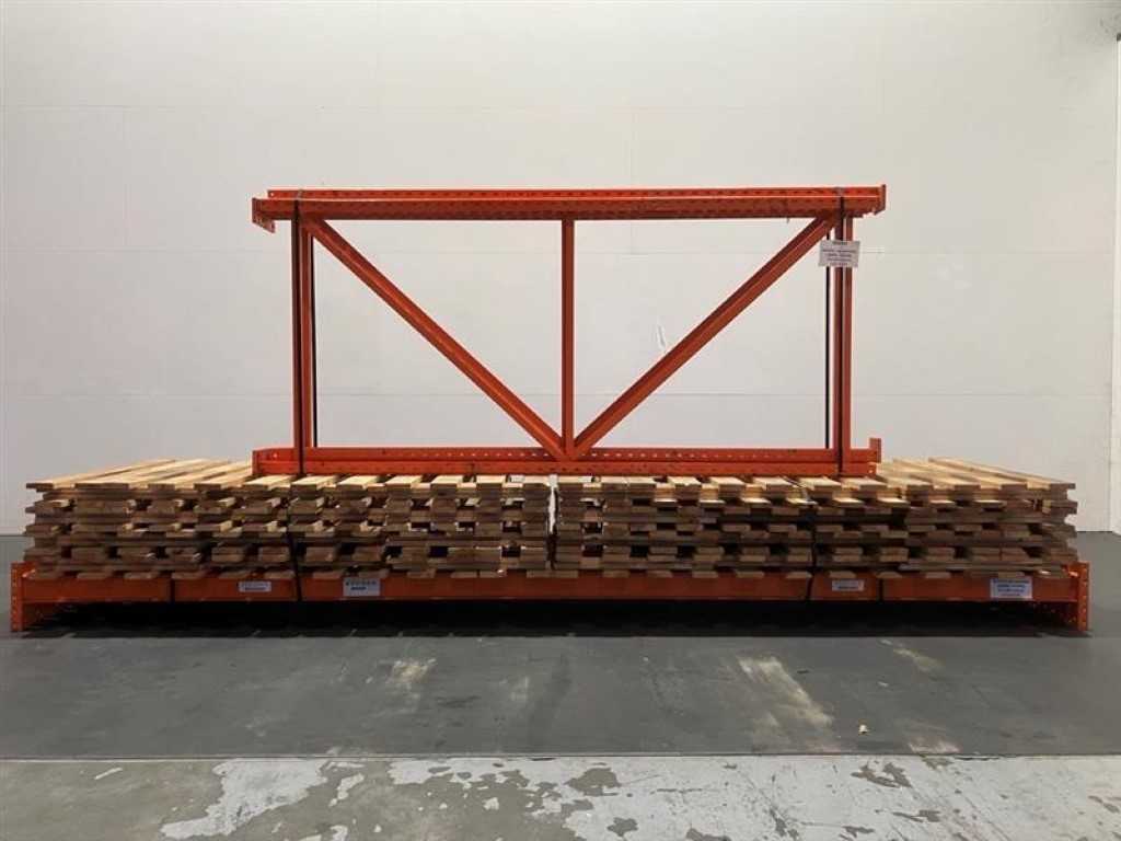 Schäfer on pallet rack Length 8080mm , Height 2500mm ,Depth 1100mm 4 levels