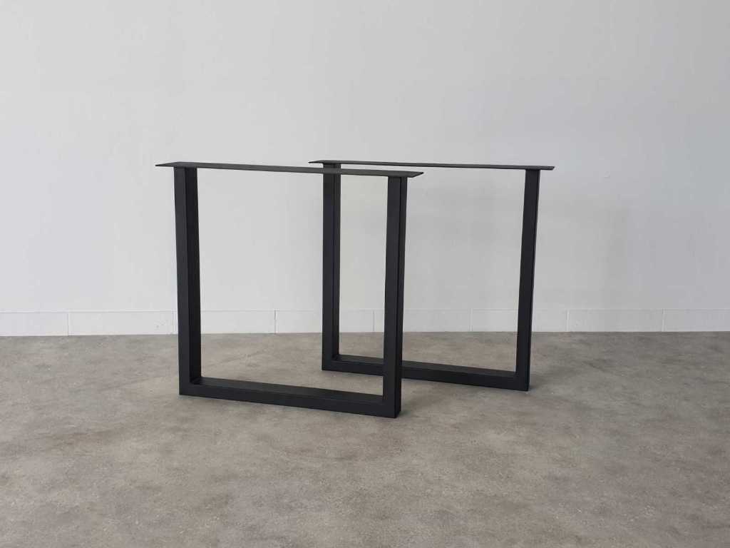 Set van 2 metalen design tafelpoten, U-vorm NEG