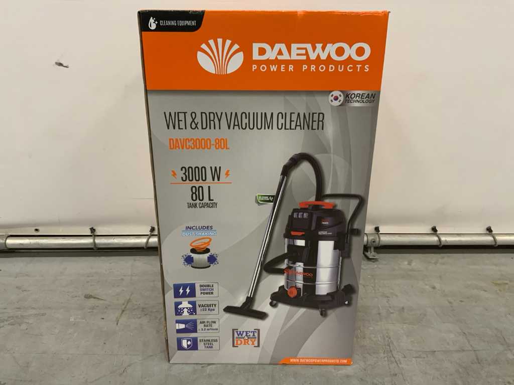 Daewoo DAVC3000-80L Industrial Wet-Dry Vacuum Cleaner | Troostwijk Auctions