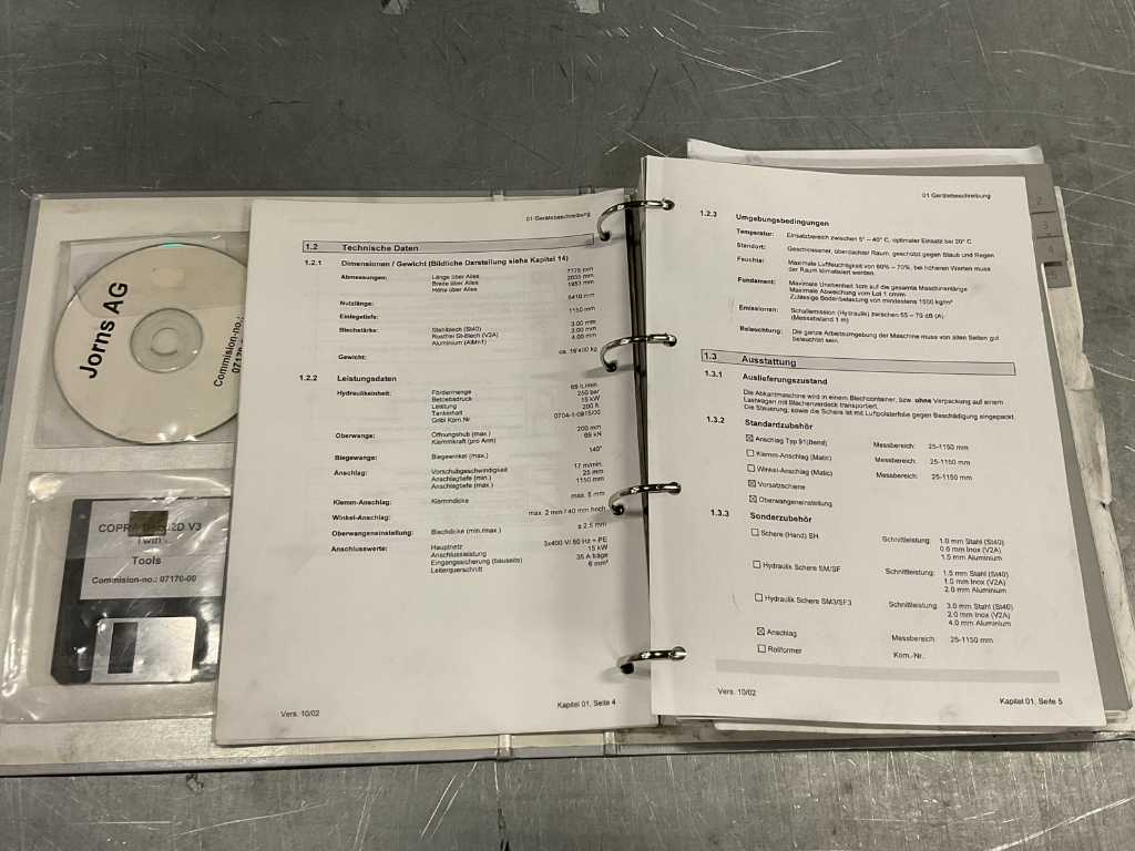 2007 Jorns AG Twin-Bend-300-1150-CNC5000 CNC zwenkbuigmachine | Troostwijk Auctions