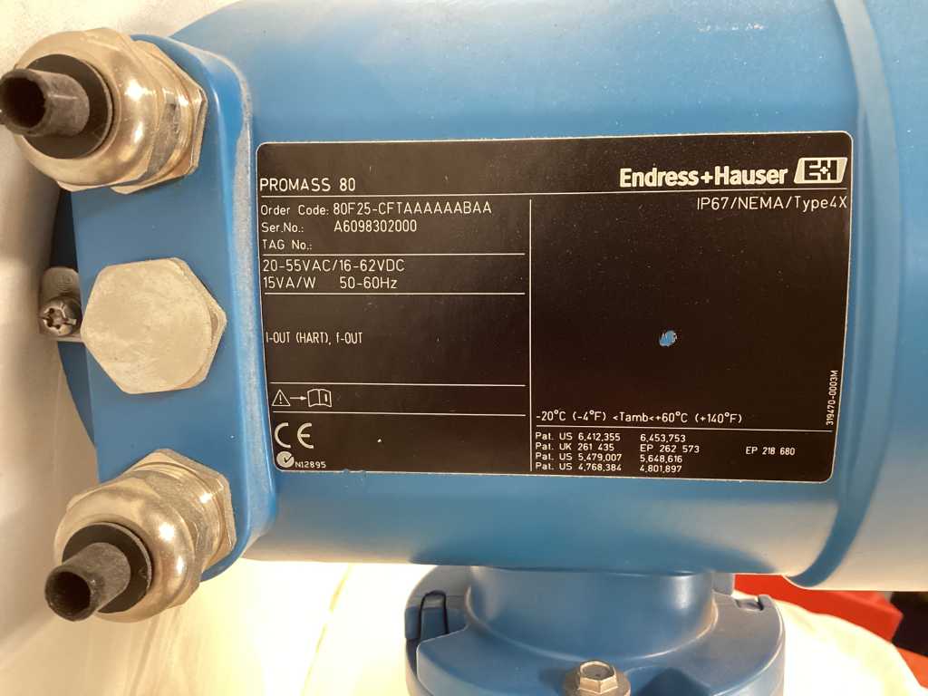 Endress + Hauser PROMASS F / PROMASS 80 Flowmeter | Troostwijk Auctions