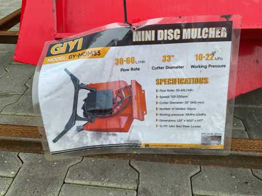 Giyi X-DM43 skid steer disc mulcher Skid Steer Loader | Troostwijk Auctions