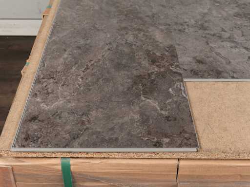 120 m2 PVC click tile with XPS underlay - 610 x 305 x 4.4 mm ...