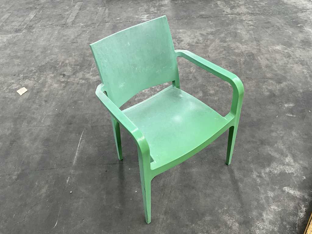 50 stackable PVC patio chairs FLEXFURN