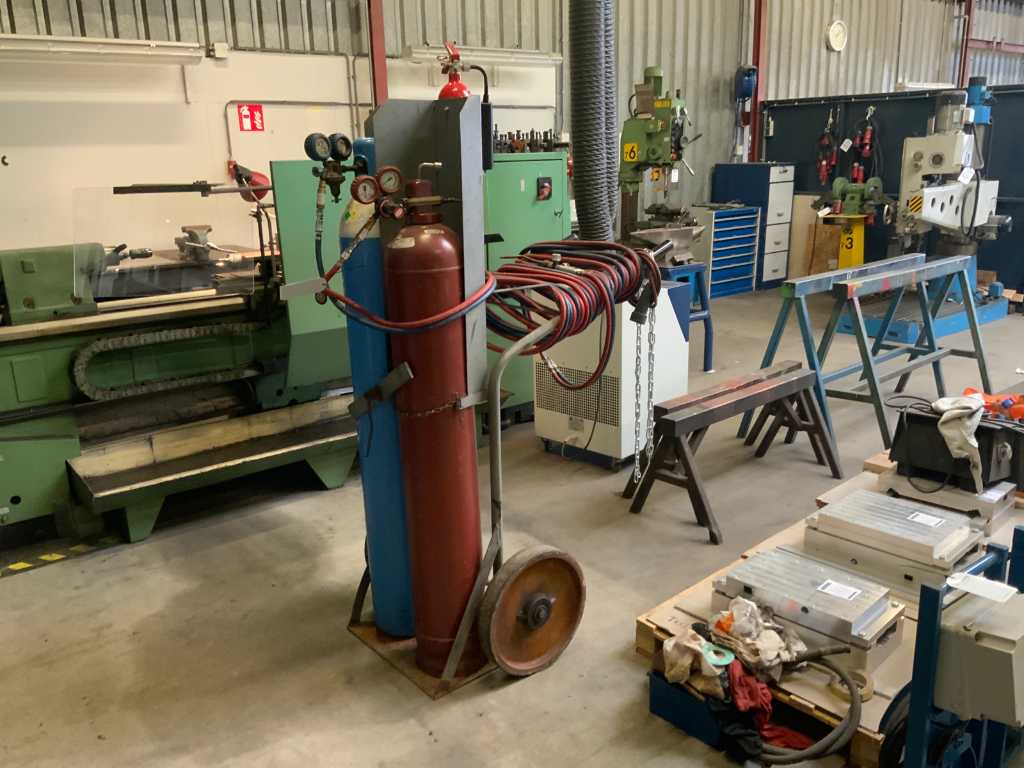 Autogeen snij-installatie met kar | Troostwijk Auctions